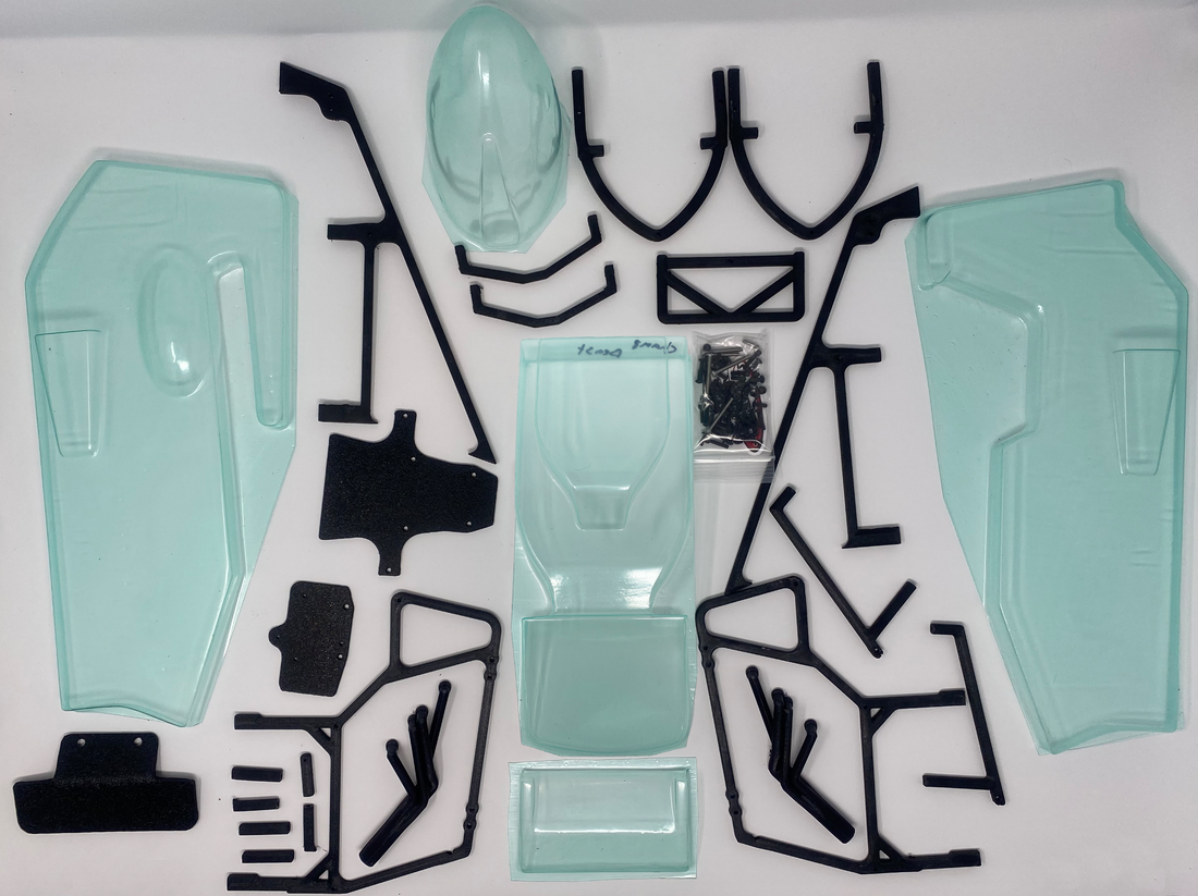 JB RC Sports Champ Sprint Car Body & Cage Kit w/Beast Hood, fits ...